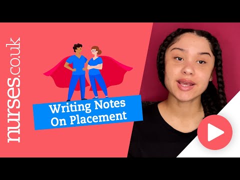 Student Nurses: Writing Notes On Placement