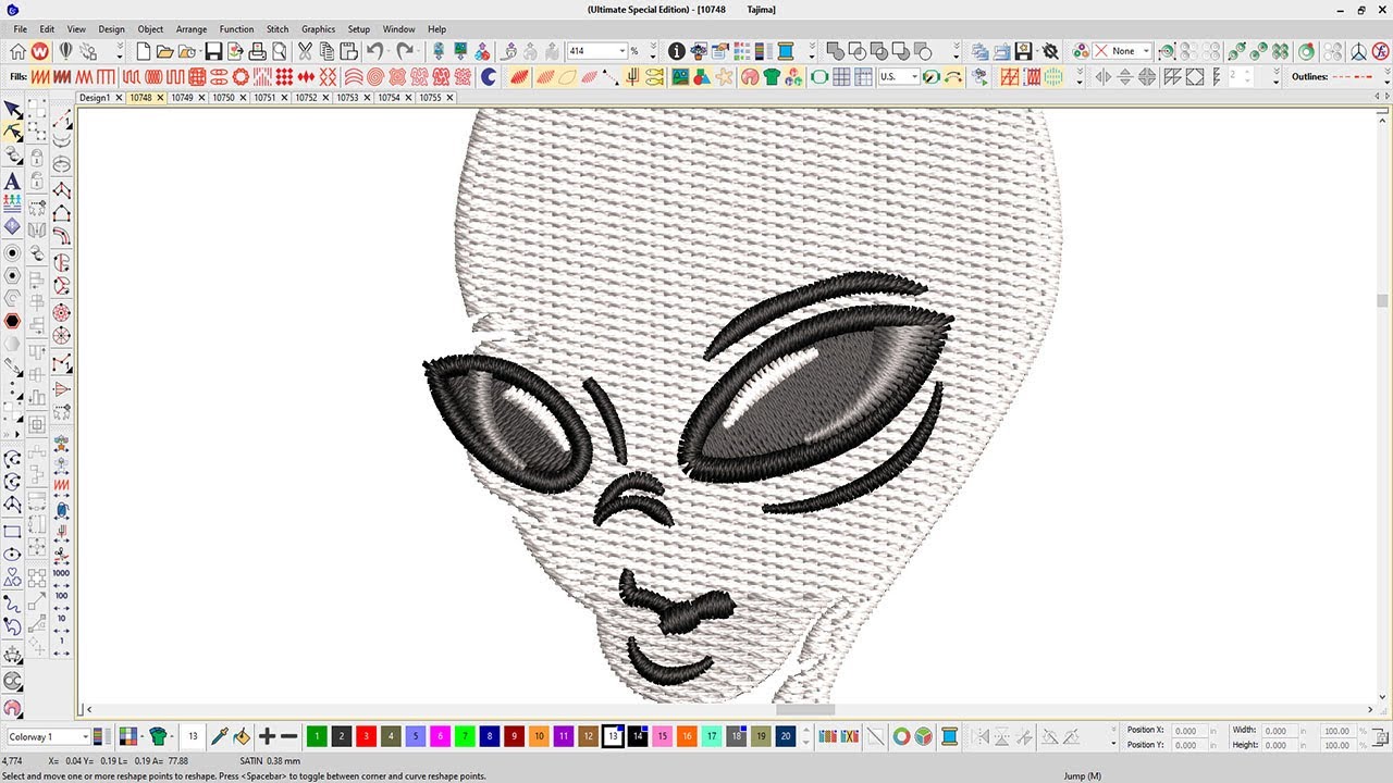 Alien Head Embroidery logo