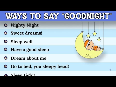 30 Cute Ways to Say "Good Night" in English | Good Night Messages | Have A Good Night!