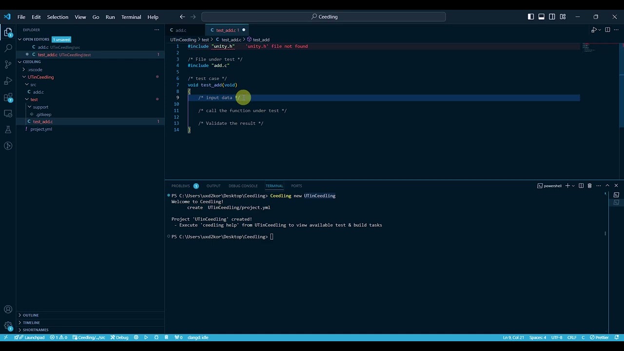 Getting started with Ceedling