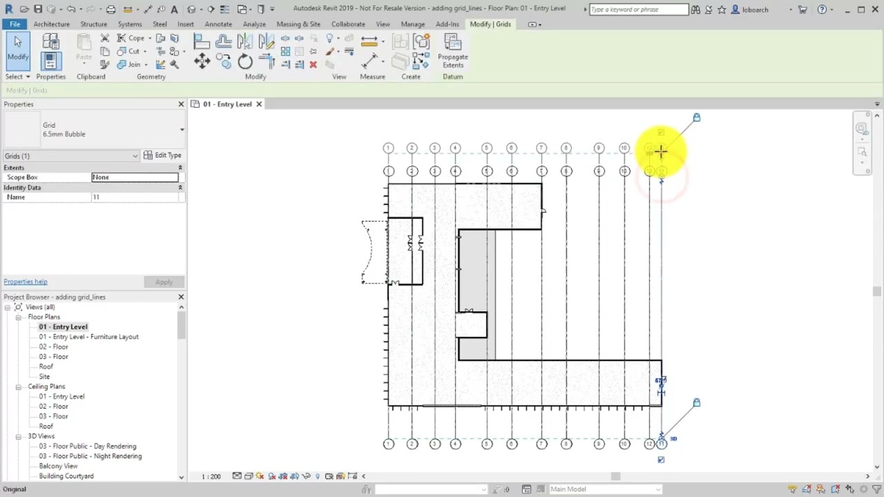 Revit Adding Grid Lines | How to Create and Modify Grids in Revit