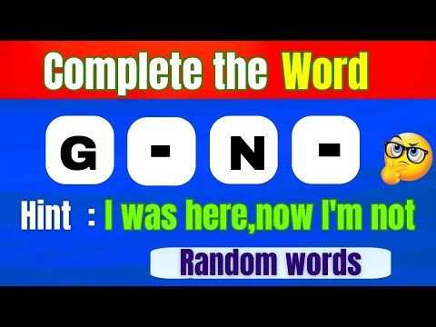 Guess the Word with Missing letters π€β
|4 letter word challenge|Word mystery