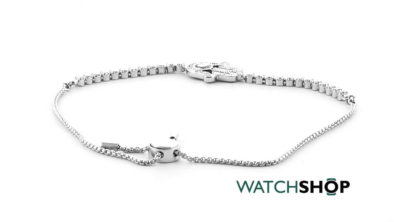 Swarovski Jewellery Ladies' Silver Plated Subtle Hamsa Hand Bracelet (5397699)