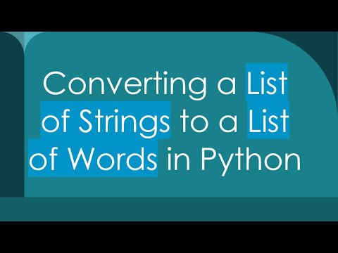 Converting a List of Strings to a List of Words in Python