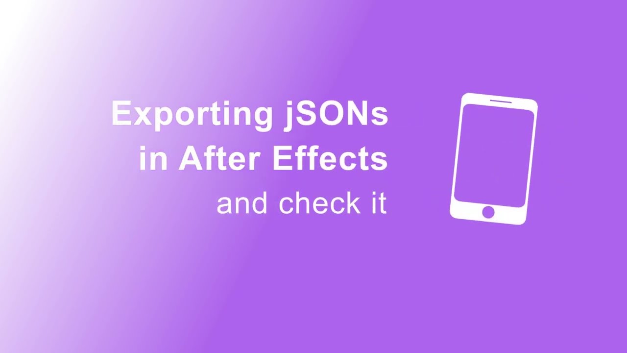 Export JSON animation in After Effects | Bodymovin | Supported JSON features | HTML | Motion Design