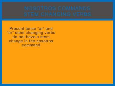Nosotros Commands Spanish