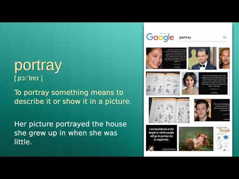Portray : C2 level english vocabulary lesson, www.LipLix.com