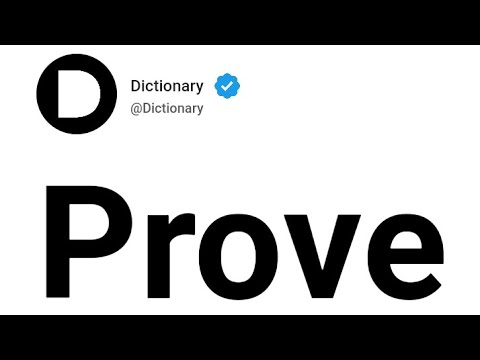 Prove Meaning In English