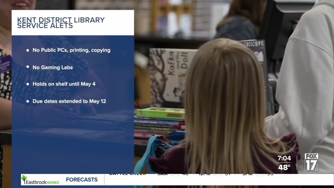 Kent District Library announces nearly all branches will reopen on Wednesday, most on delayed hours