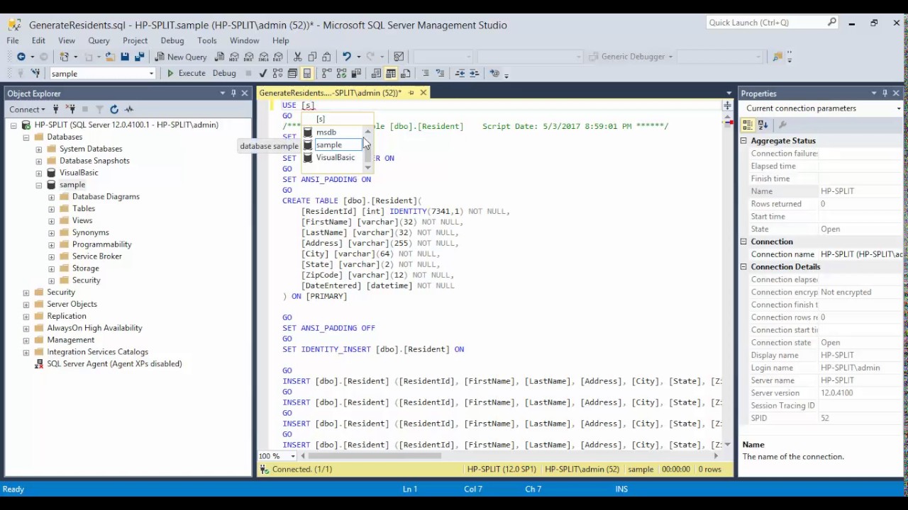 02 Visual Basic 2015 Adding SQL Query Files to Database In Microsoft SQL Server