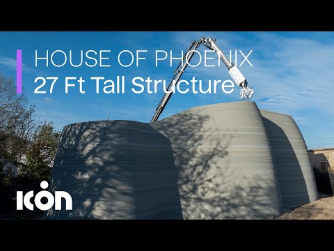 27 Ft-tall 3D-printed Structure Built by New Robot | ICON's Multi-Story Robotic Construction System