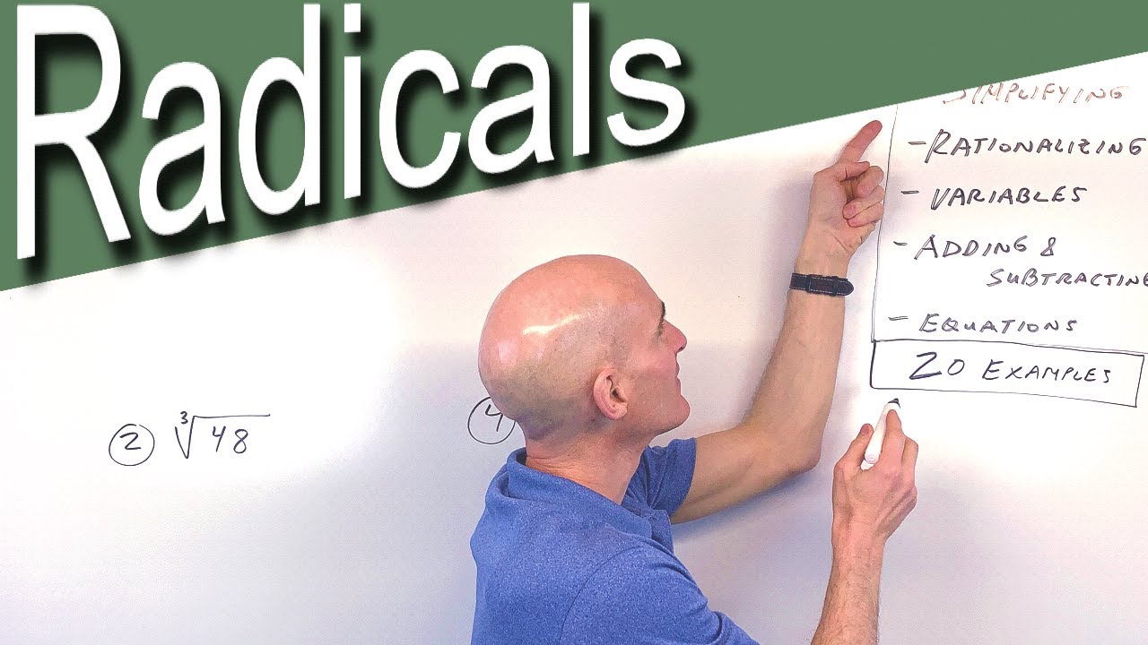 Radicals Complete Review - Simplifying, Rationalizing, Equations, Adding & Subtracting