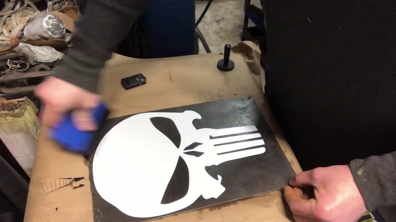 How to cut a metal Punisher skull without CAD or a CNC plasma table