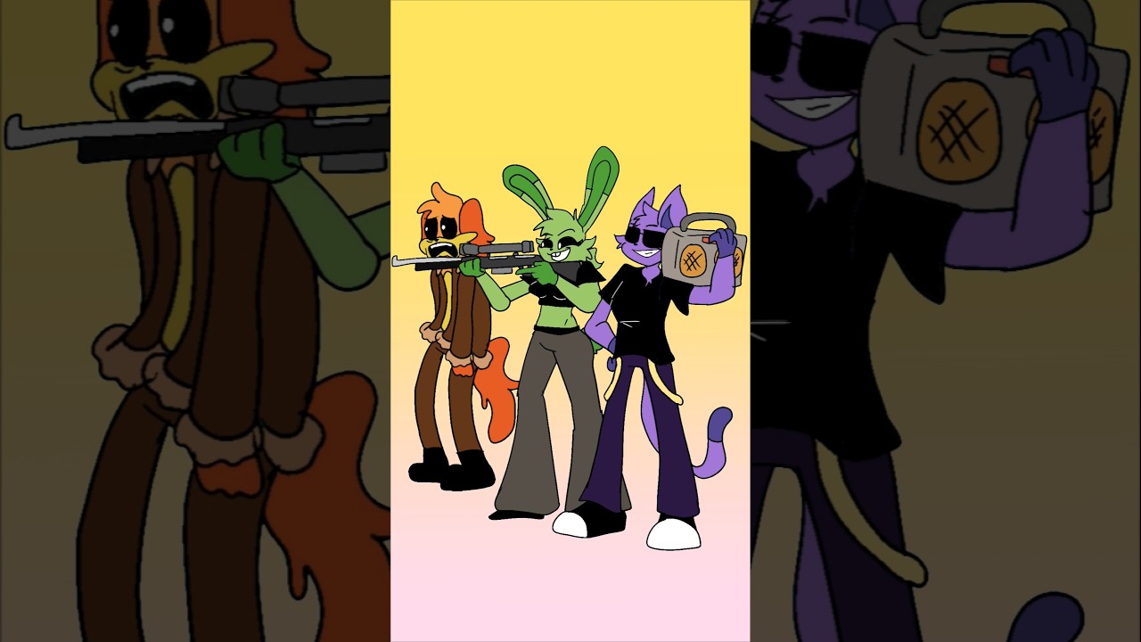 Smiling Critters X Nightmare Critters Baba Chops X DogDay & CatNap's Killer Party 🔪🐶😺 #animation