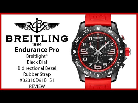 ▶ Breitling Endurance Pro Breitlight Polymer 44mm Black Dial Rubber Strap X82310D91B1S1 - REVIEW