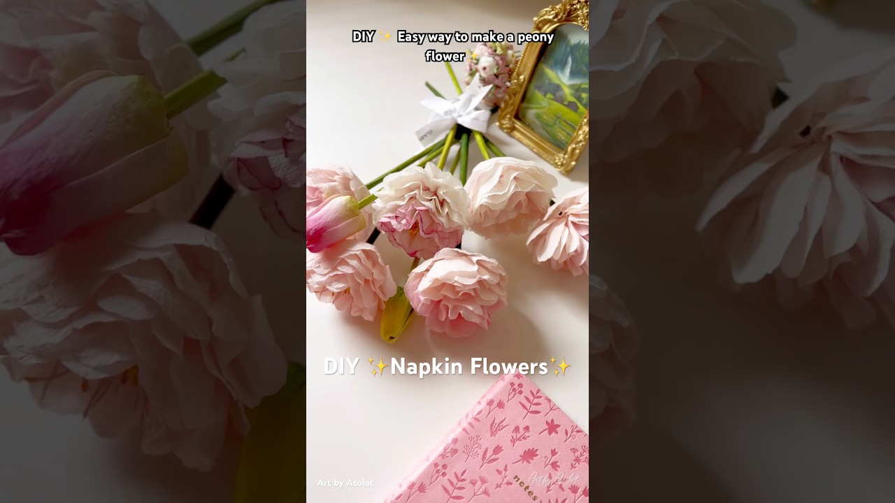 DIY Paper Towel Peonies | How to Make a peony flower