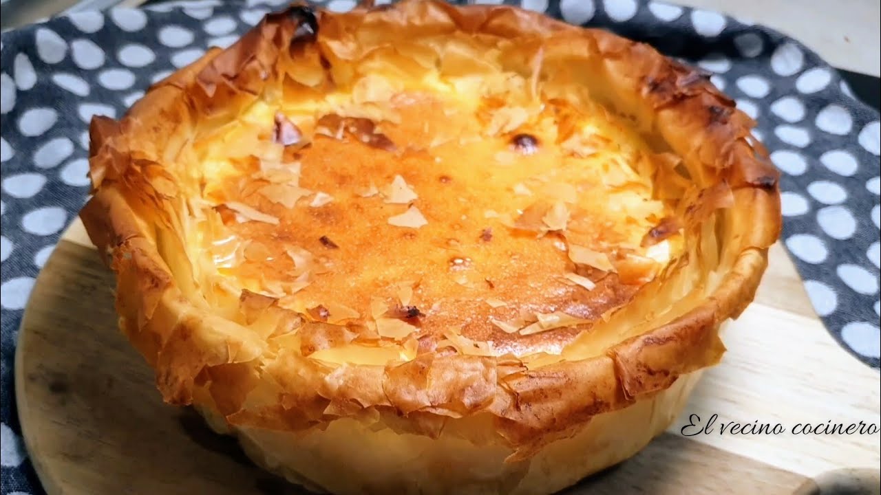 Tarta de queso y masa filo, IMPRESIONANTE!! | Cocina