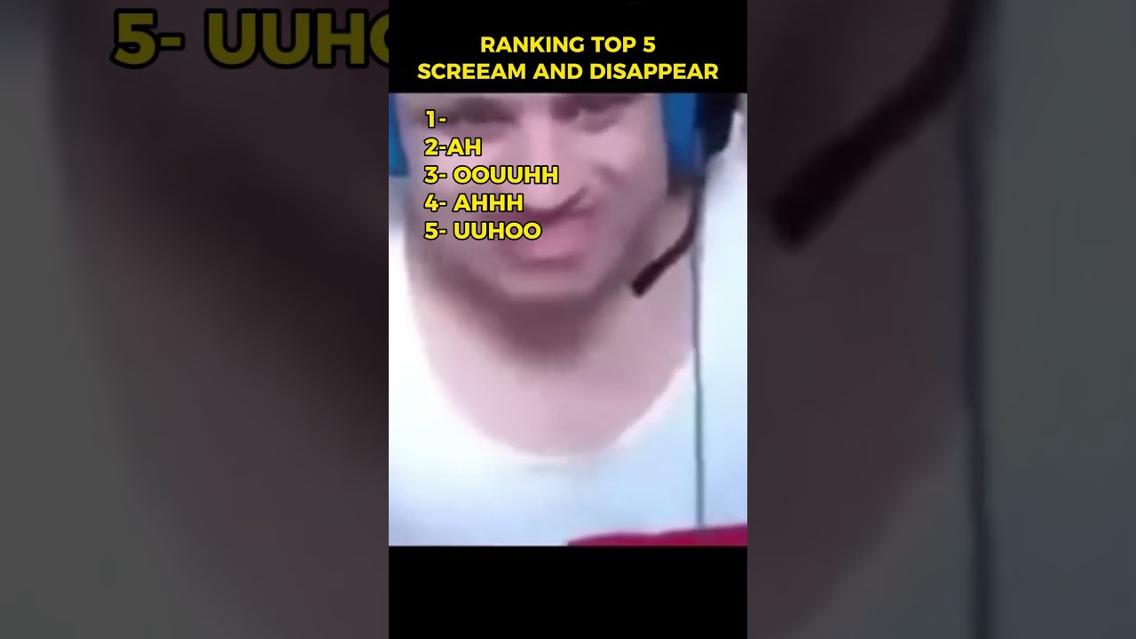 Ranking Top 5 Scream and Disappear  #ranking #memes #top5