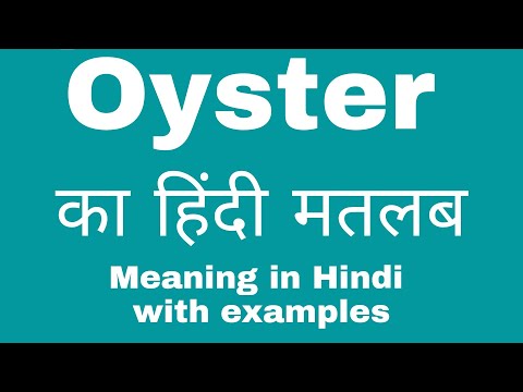 Oyster Meaning in Hindi/ Oyster ka kya Matlab Hota hai