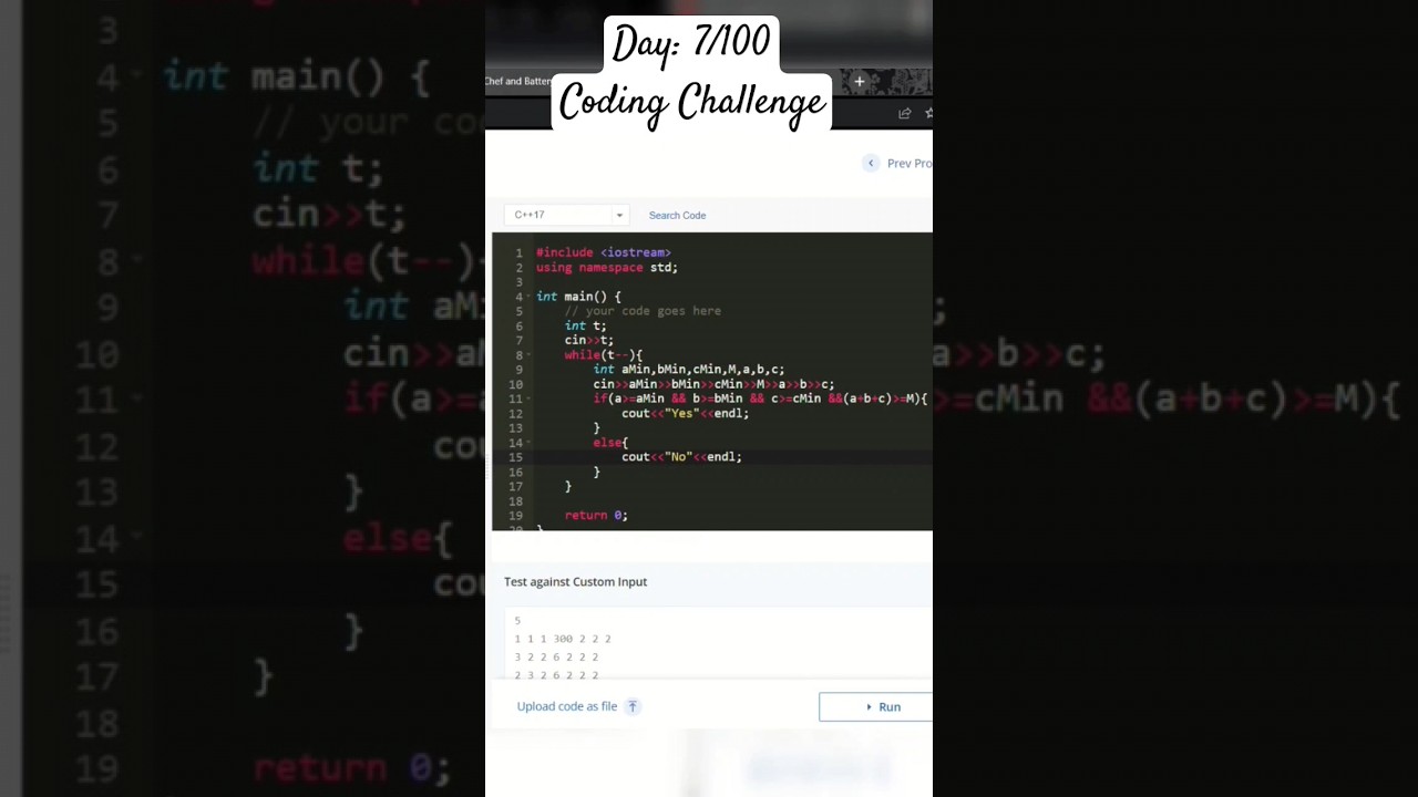 Day: 7/100 *Coding Challenge* #100daysofcode #100dayschallenge #programming #code