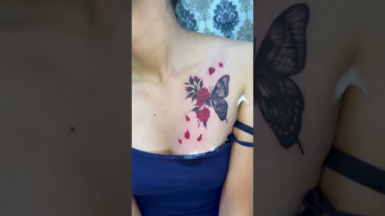 BUTTERFLY ROSE 🌹 TATTOO