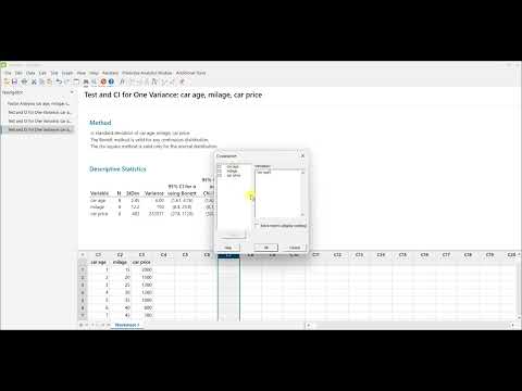 Variance Covariance and Sample Z Test Solved On MiniTab | Minitab Statistical Software