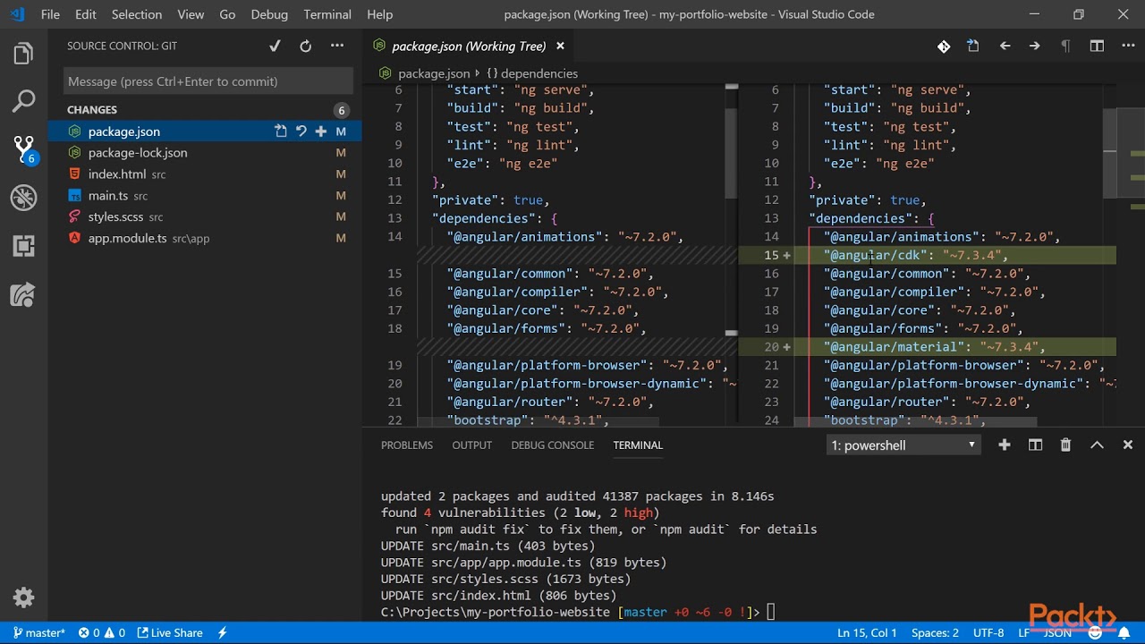 Responsive Web Development with Bootstrap 4 and Angular 7: Adding Angular Material|packtpub.com