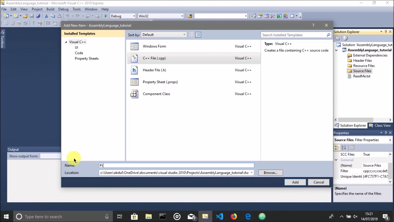 Assembly Language Tutorial - 3 -  Program Template