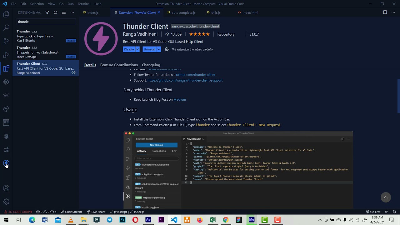 Goodbye To Postman (Welcome Thunder Client)
