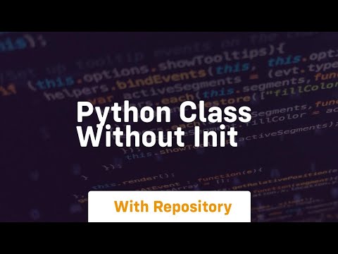 python class without init