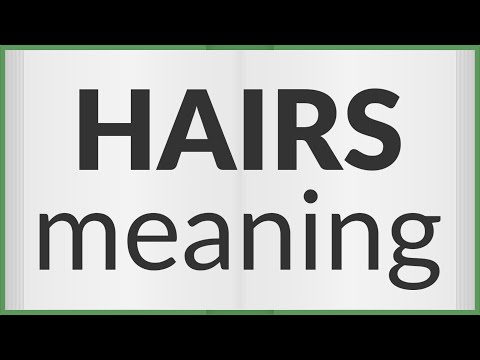 Hairs | meaning of Hairs