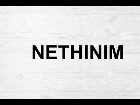 How To Pronounce Nethinim