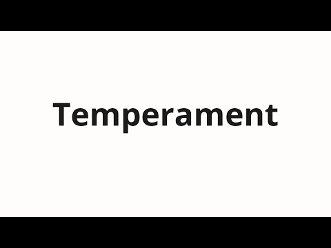 How to pronounce Temperament