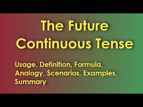 English Grammar | The Future Continuous Tense | Definition | Formula | Scenarios | Examples |Summary