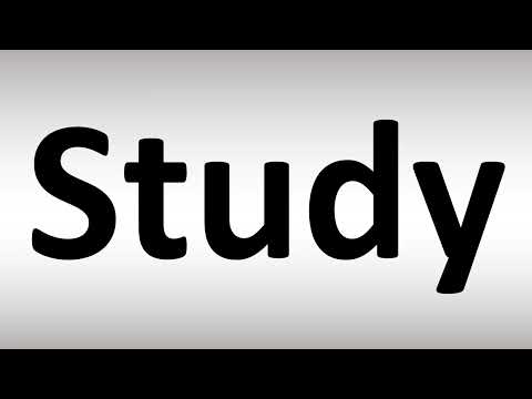 How to Pronounce Study