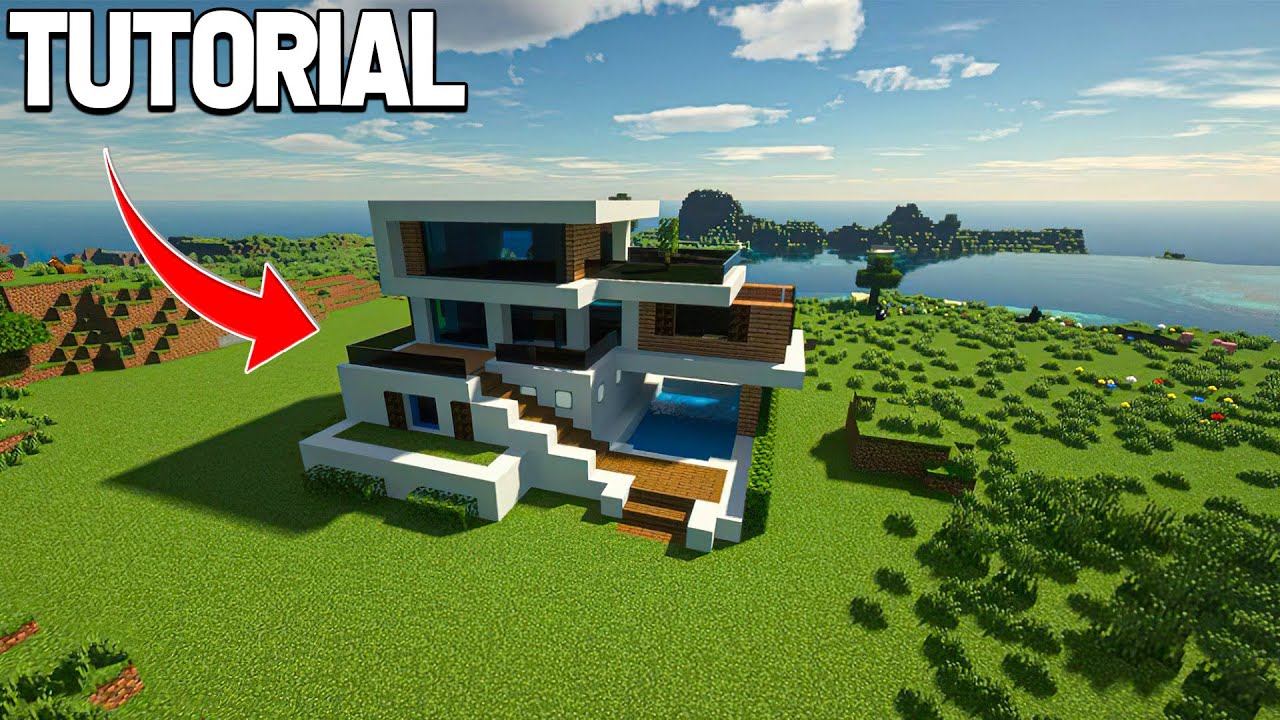 Minecraft: How To Build A Modern Mansion House Tutorial (#2 ...