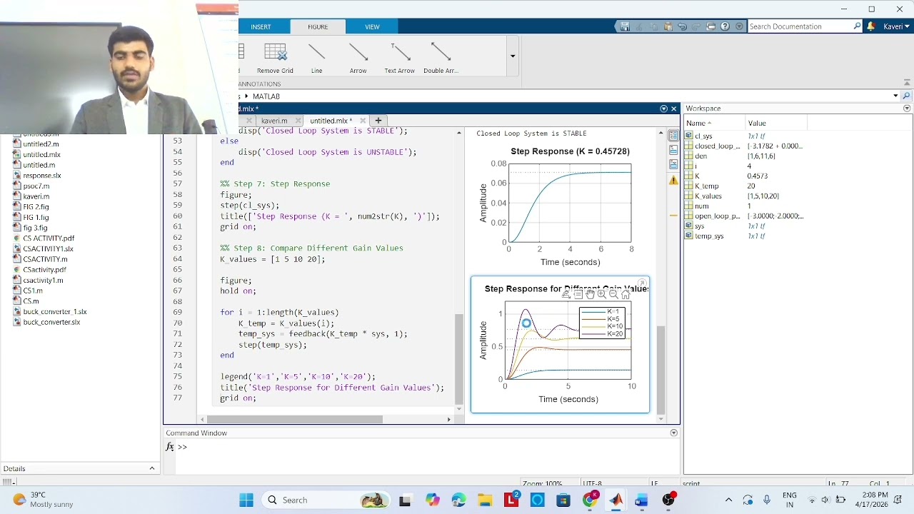 Root Locus using MATLAB rlocus function