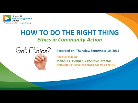 How to Do the Right Thing Ethics in Community Action