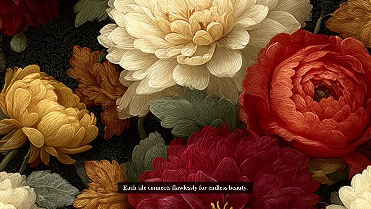 Whimsical Fall Florals Seamless Pattern Collection | Autumn Thanksgiving Digital Paper Showcase