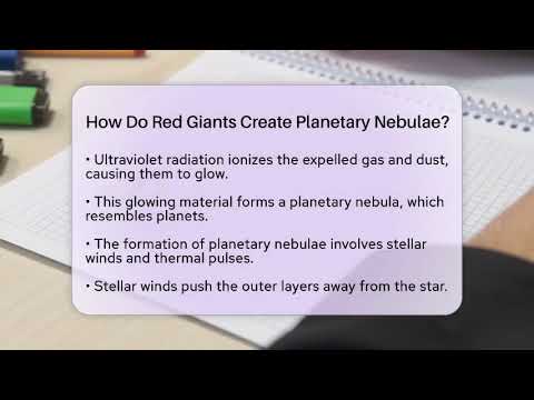 How Do Red Giants Create Planetary Nebulae? - Physics Frontier