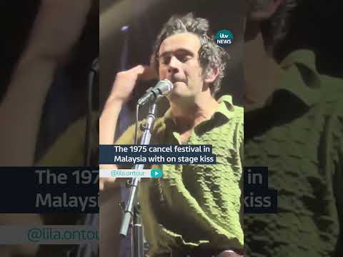 The 1975 cancel festival in Malaysia with on stage kiss #the1975 #malaysia #lgbt