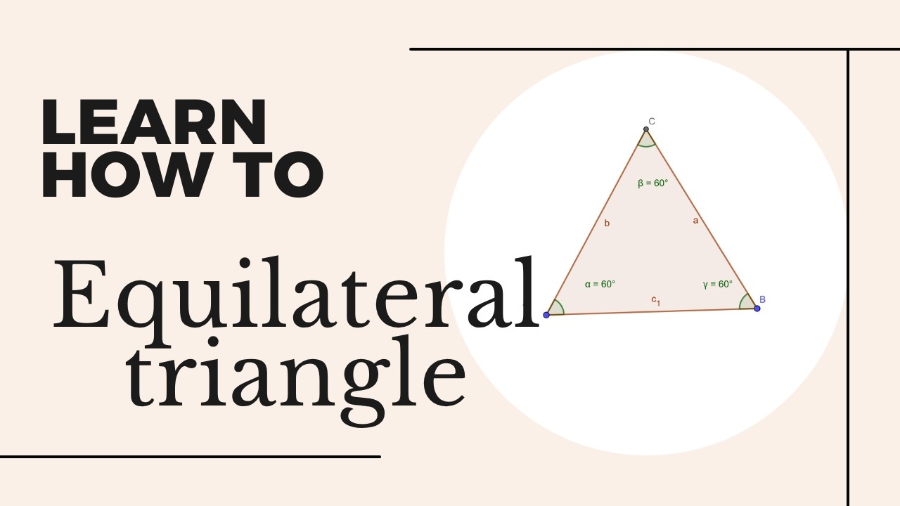 Equilateral Triangle Construction in GeoGebra | Easy Step-by-Step Geometry