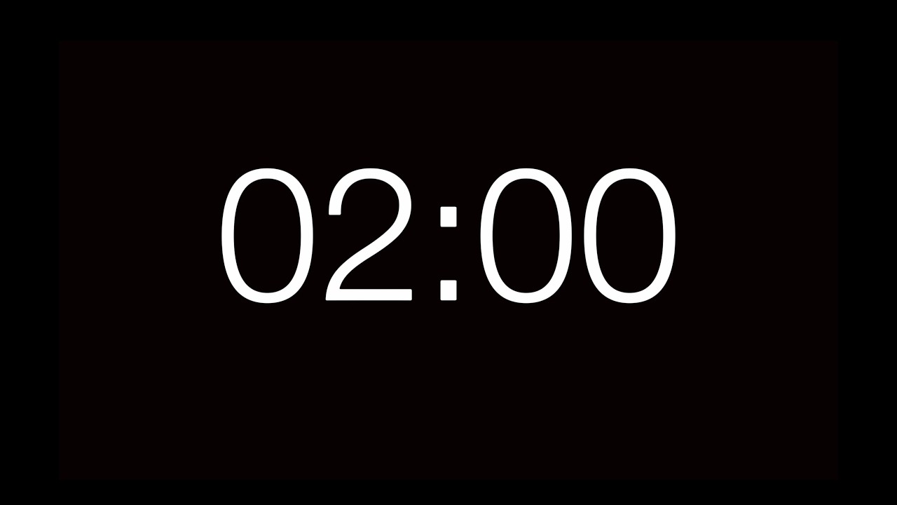 2 Minute Timer - 120 Seconds Countdown (No Copyright)