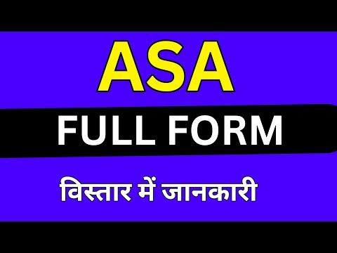 ASA full form in Medical