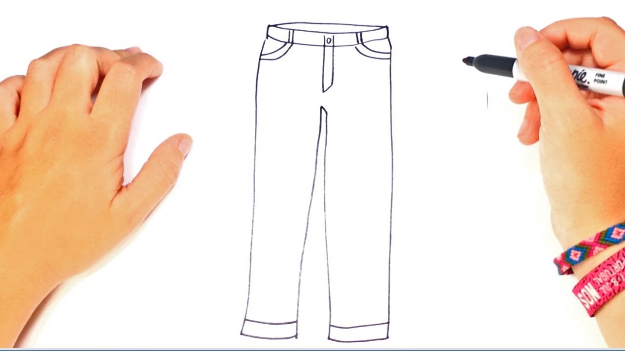 Cómo dibujar un Pantalones paso a paso | Dibujo fácil de Pantalones