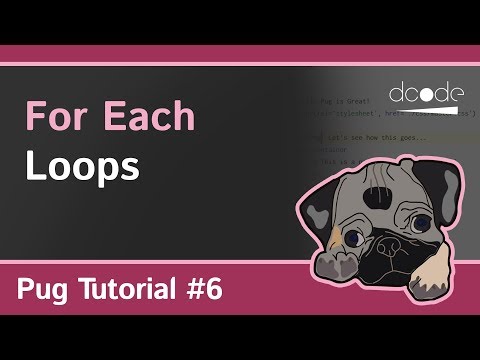 Learn Pug Jade Tutorial 6 For Each Loop Iterate over Arrays and Objects - Mind Luster