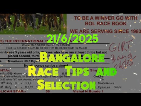 Bangalore Race Tips and Selection || The Chief Justice's Cup (Gr.3)