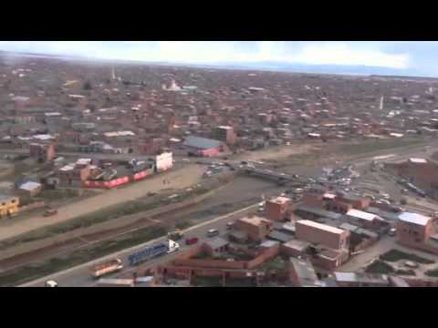 Landing at La Paz Airport, Bolivia