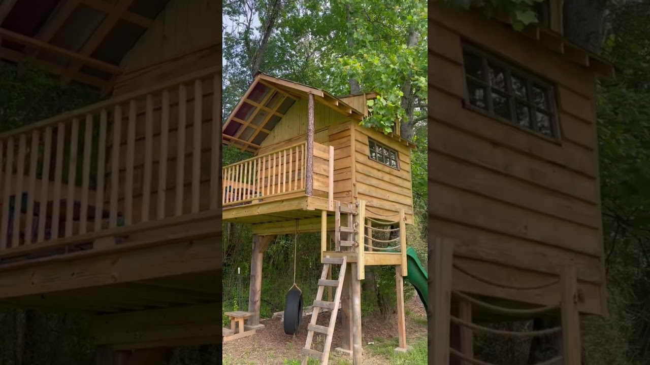 The coolest treehouse build #treehouse #howtobuildatreehouse