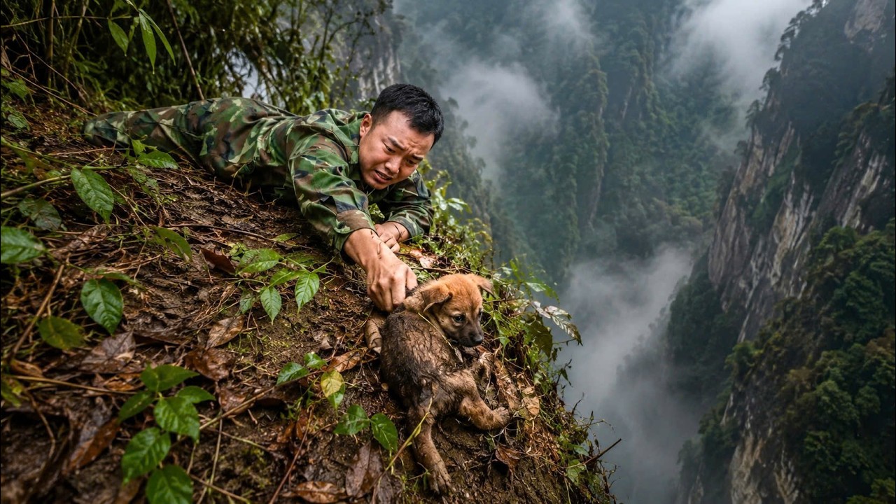 Triệu Hầu - Successfully rescued a puppy from a dangerous ravine.